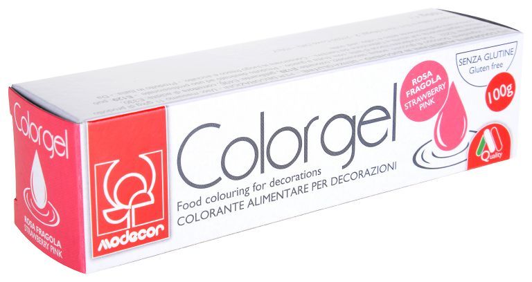 Barwnik spożywczy w żelu Colorgel - Modecor - truskawkowy róż, 100 g