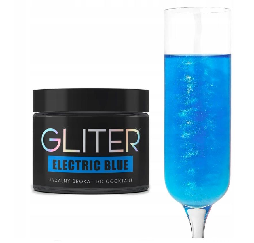 Brokat jadalny Gliter do napojów Electric Blue - Słodki Bufet ...