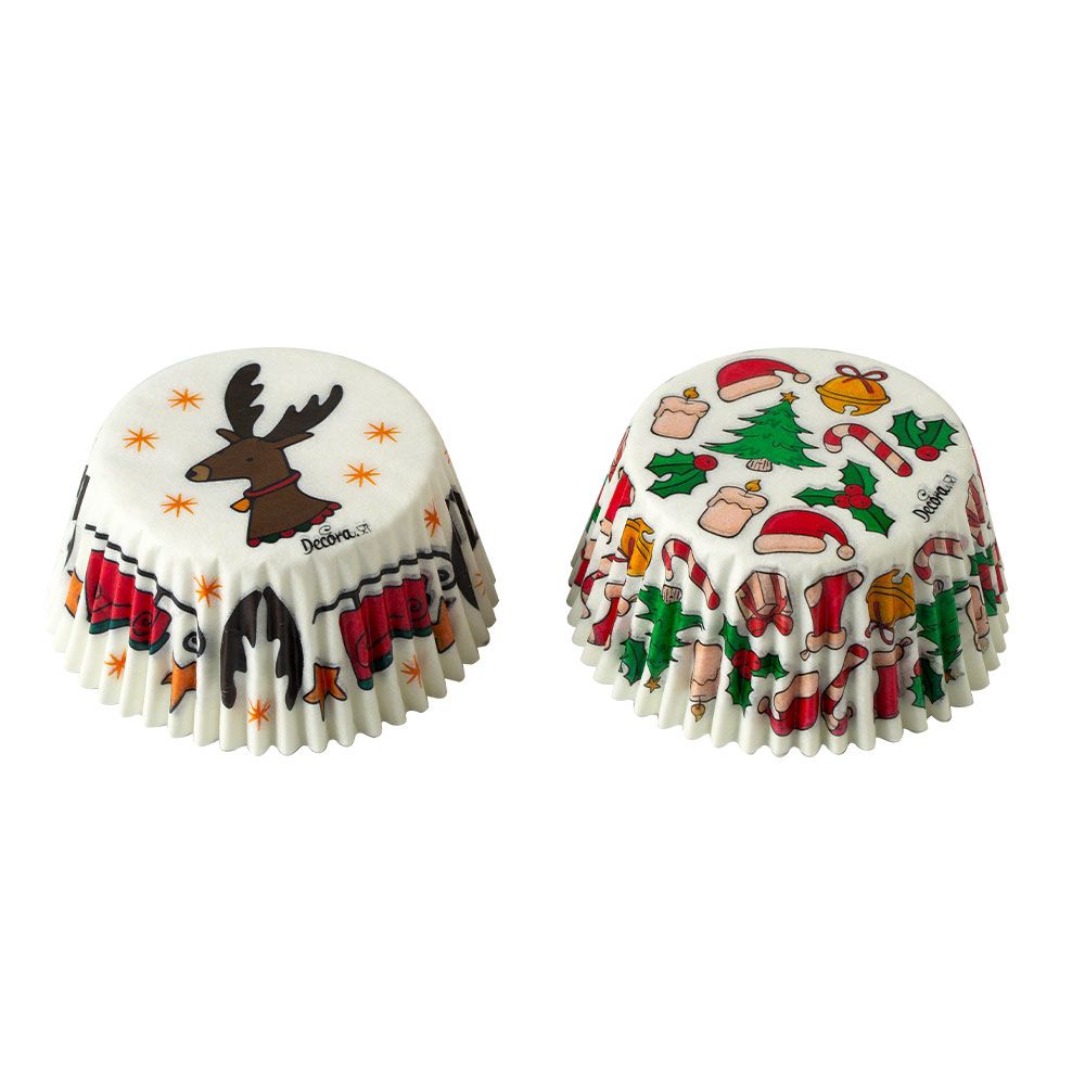 Papilotki na muffinki Renifer - Decora - 50 x 32 mm 36 szt.